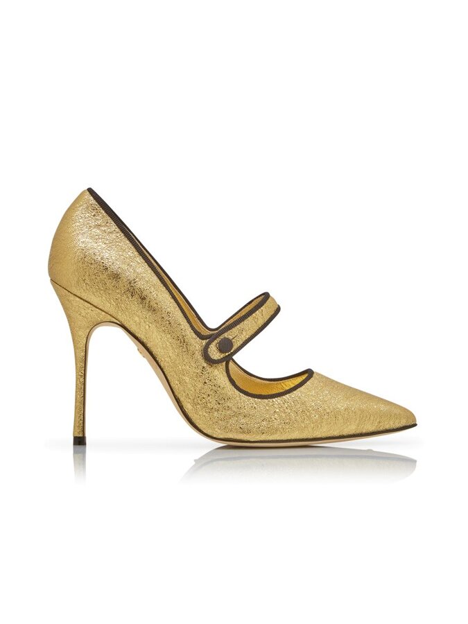 Manolo Blahnik - 50th Anniversary Metallic Mary Jane Pumps