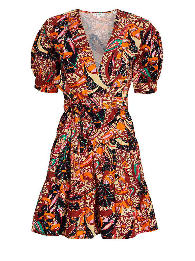 A.L.C. - Carey Belted Printed Cotton Mini Dress
