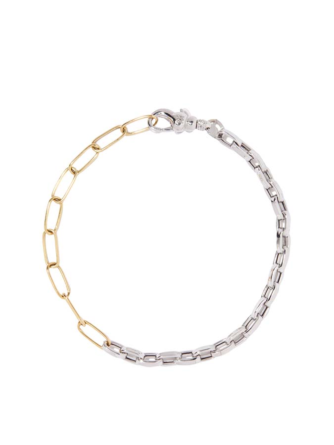 Milamore - Duo Chain 18k Yellow & White Gold Bracelet