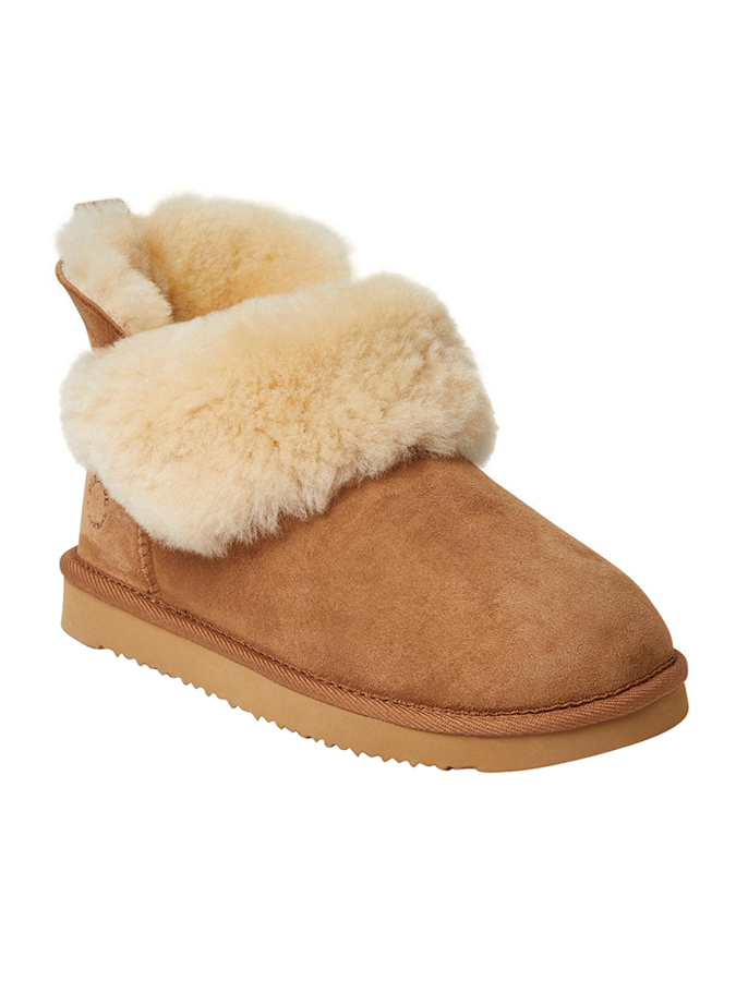 HSN - Fireside by Dearfoams Women's Perth Shearling Foldover Boot