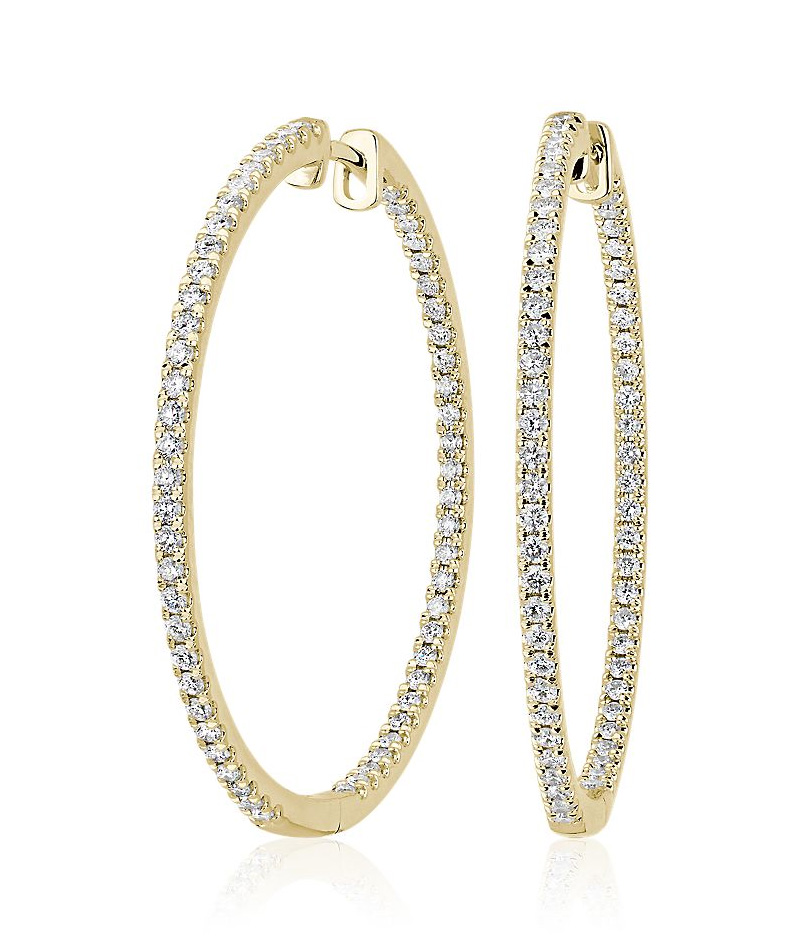 Blue Nile - Classic Diamond Hoop Earrings