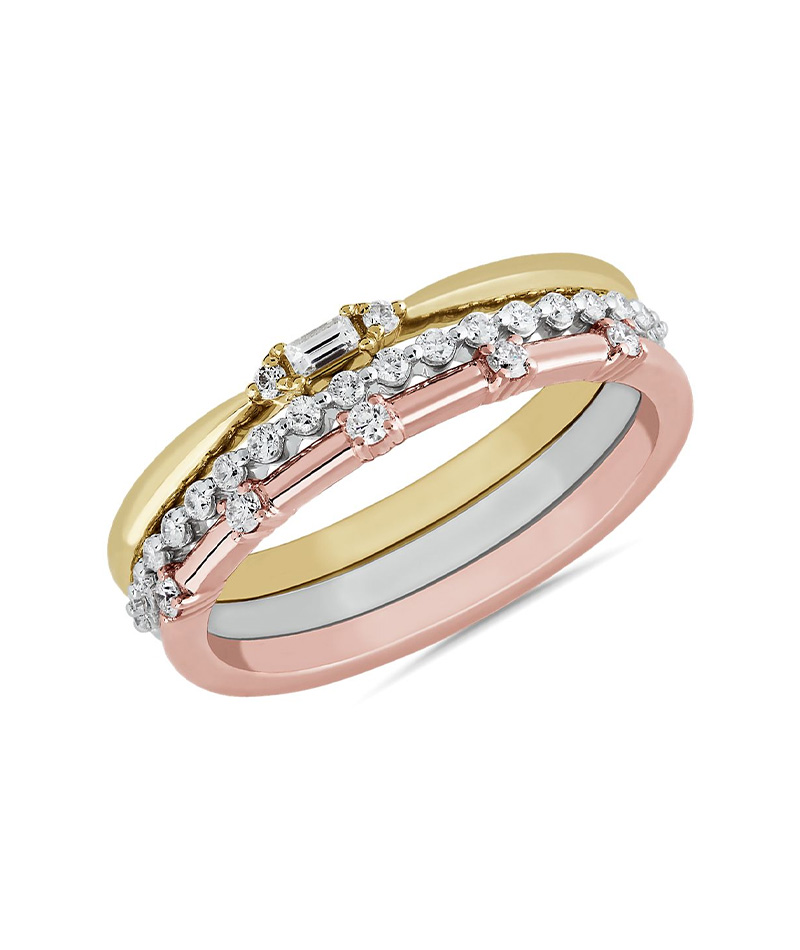 Blue Nile - Delicate Diamond Stacking Ring Set