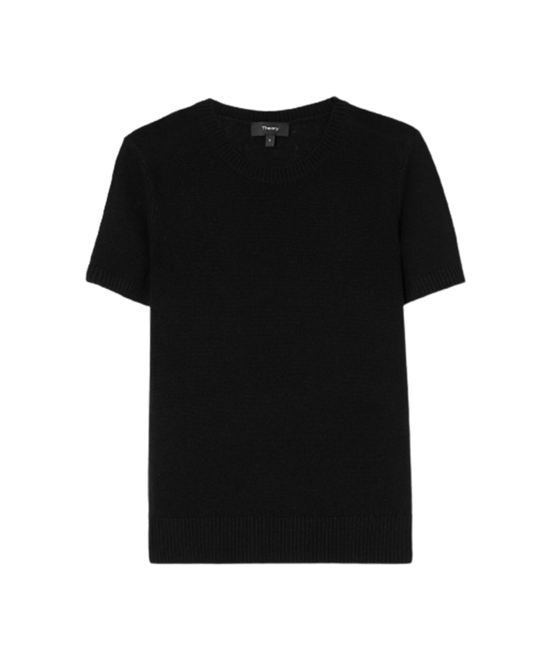 Theory-Basic Feather Cashmere Tee