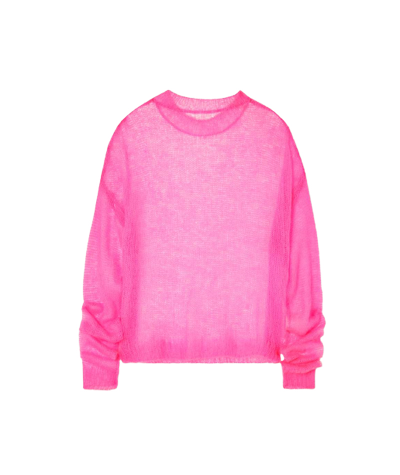 David Koma-Neon Open-knit Sweater