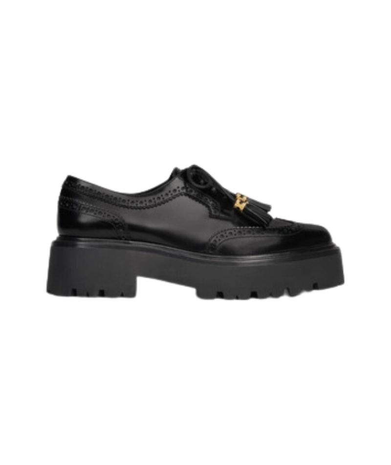 Celine  - Bulky Brogue Derby in Polished Bull