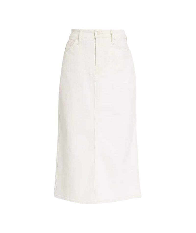 MOTHER-Swooner Straight Denim Midi Skirt