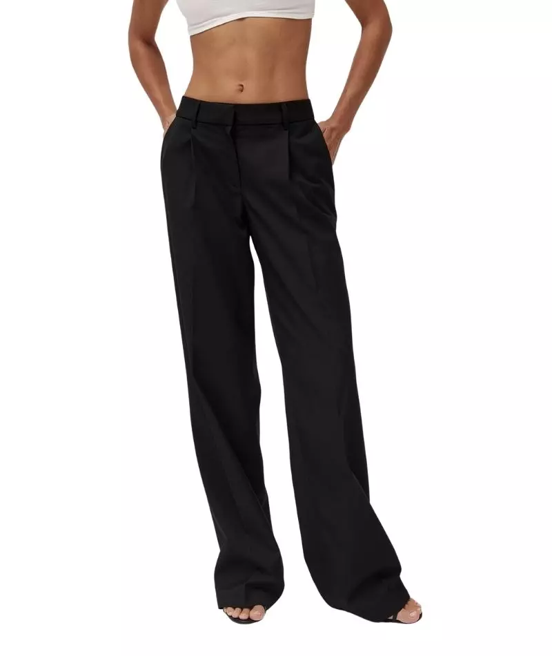 Bazilika-Pleated Low Waist Trousers