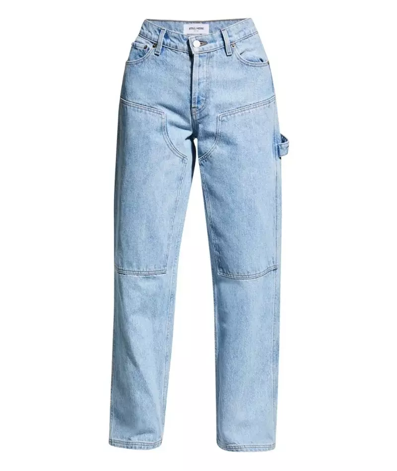 still here-Subway Wide-leg Utility Jeans