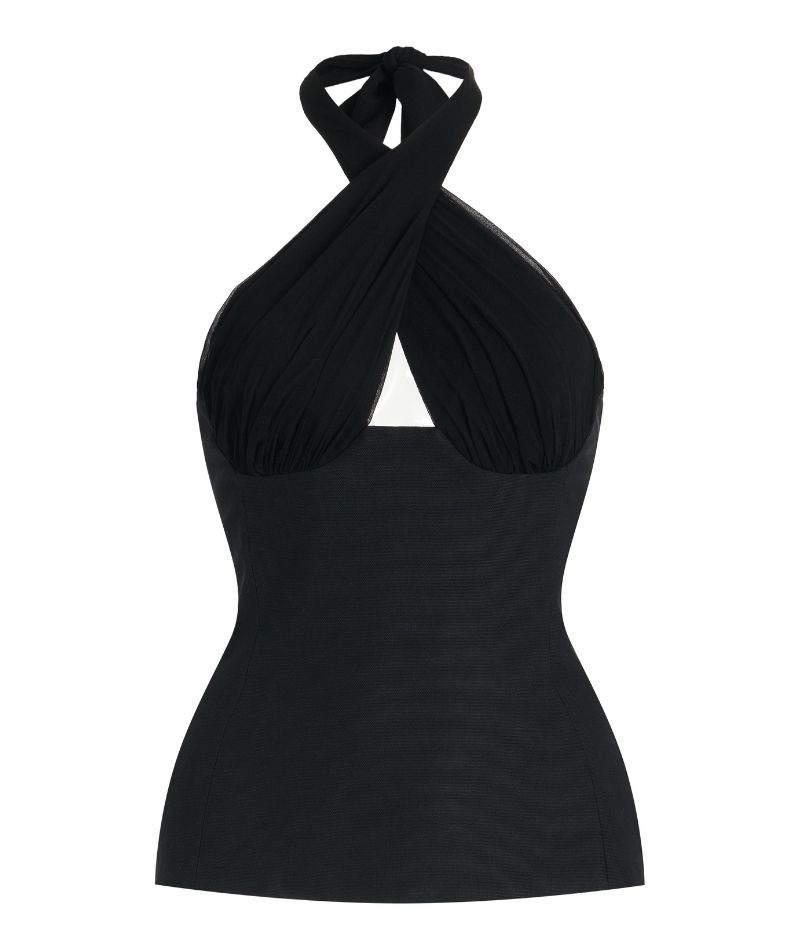 TAE PARK-Exclusive Silk Halter Top