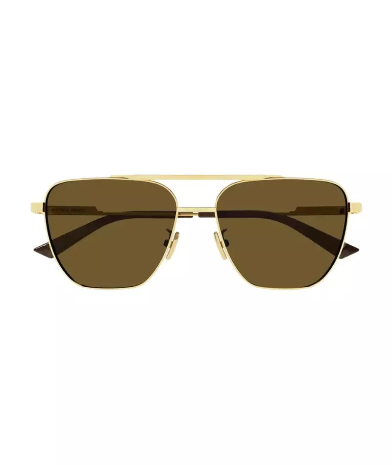 bottega veneta-Double-Bridge Aviator Sunglasses
