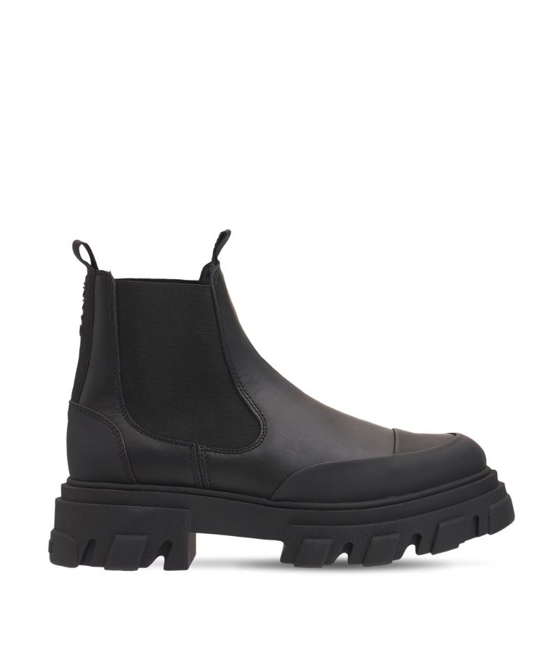 CC Ankle Boots 50mm White Black Lambskin