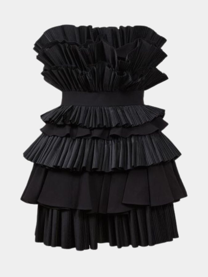  - Acler Strapless Tiered Mini Dress