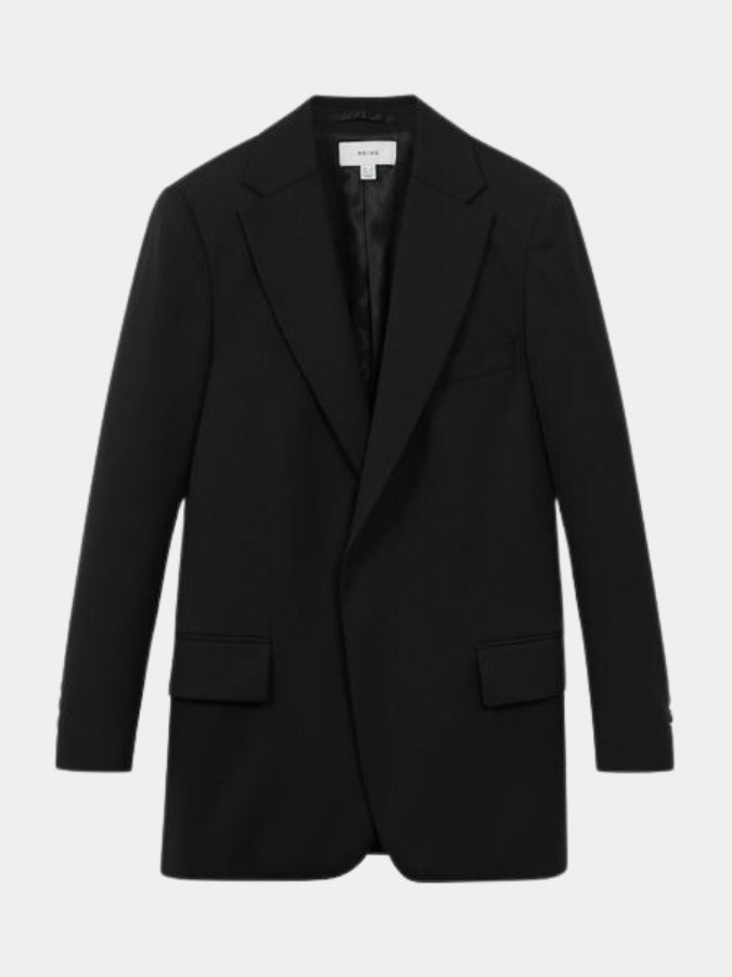  - Oversized Wool Blend Single Breasted Blazer