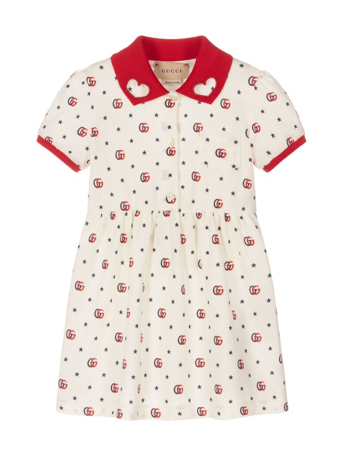 Gucci Little Girl Dress Gucci Kids Floral-embroidery Silk Organza Dress  Green