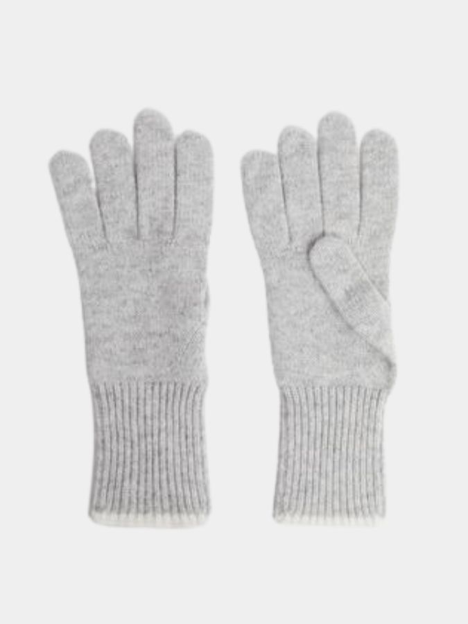  - Wool Blend Contrast Trim Gloves