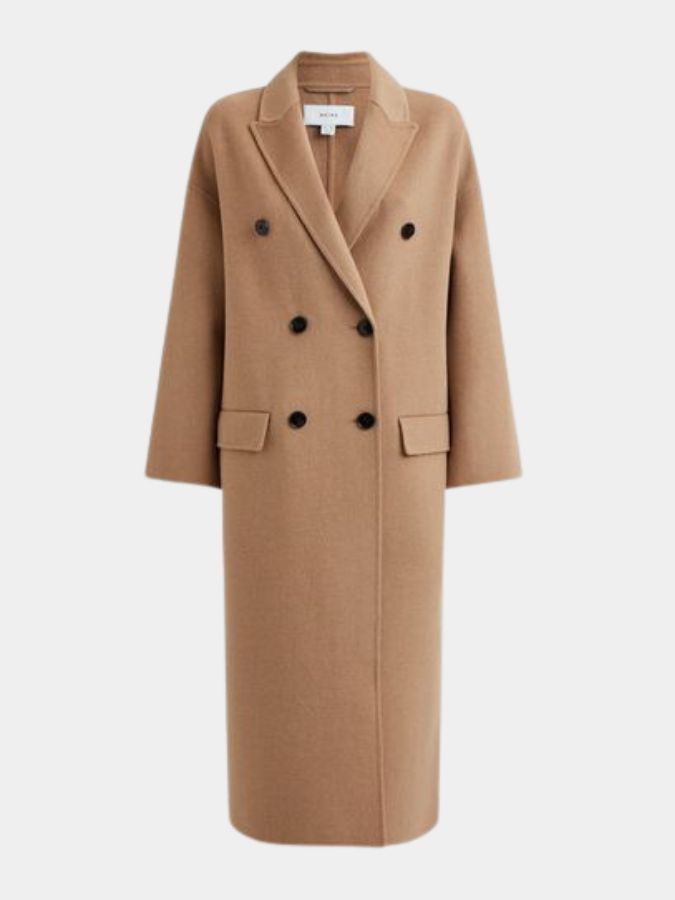  - Relaxed Wool Blend Double Breasted Coat
