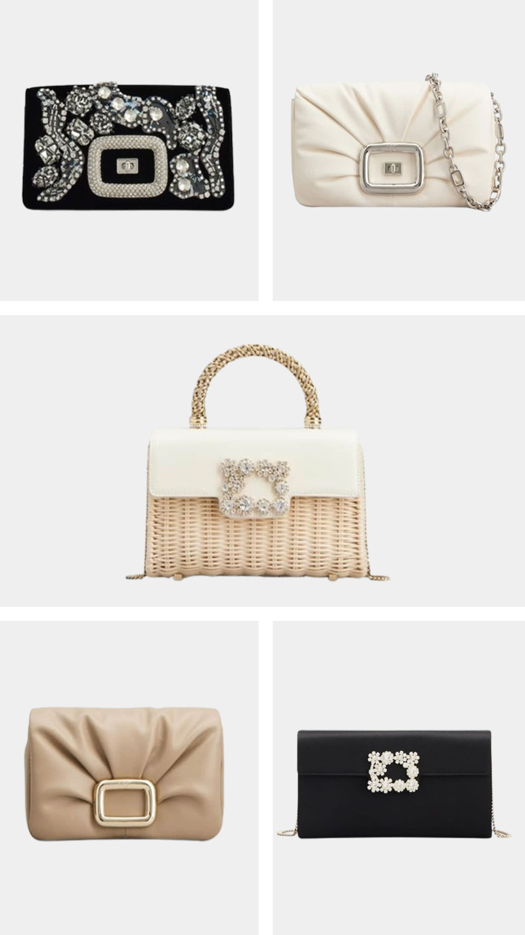 Beau Vivier Leather Top Handle Bag