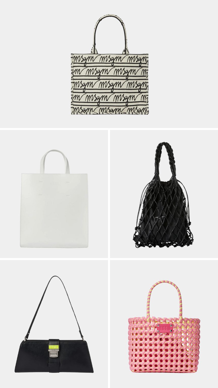 Top 5 MSGM Bags Fuse Fresh Hues with Vibrant Prints