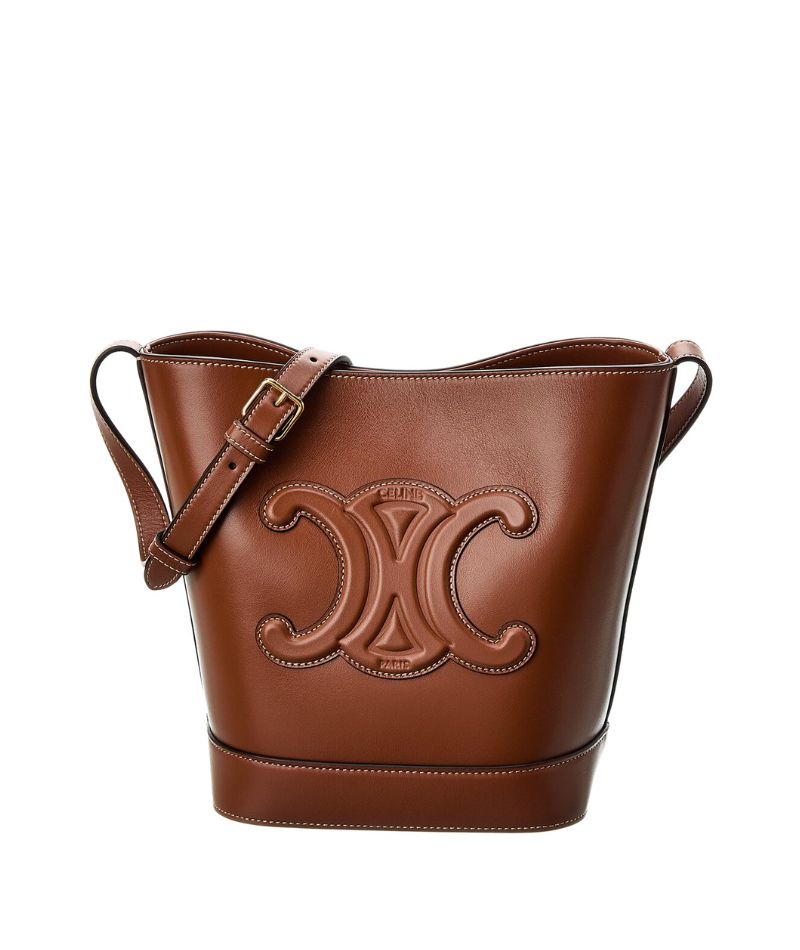 CELINE -  Small Leather Bucket Bag