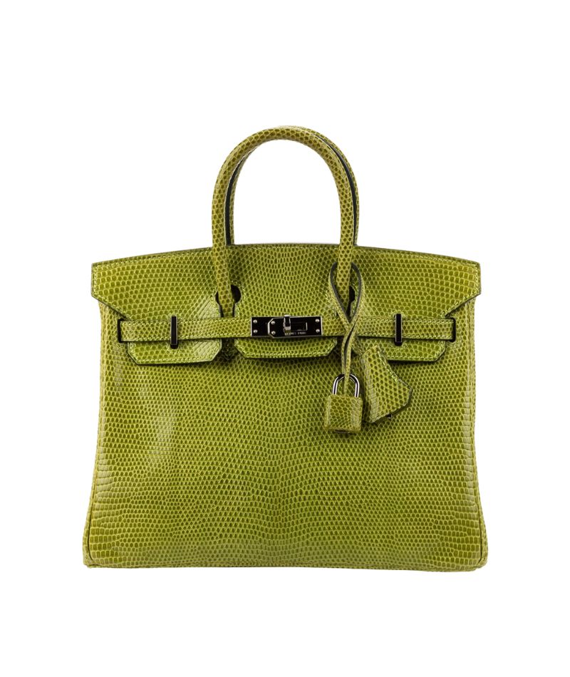 Hermès - Vert Anis Lizard Birkin 25 PHW 