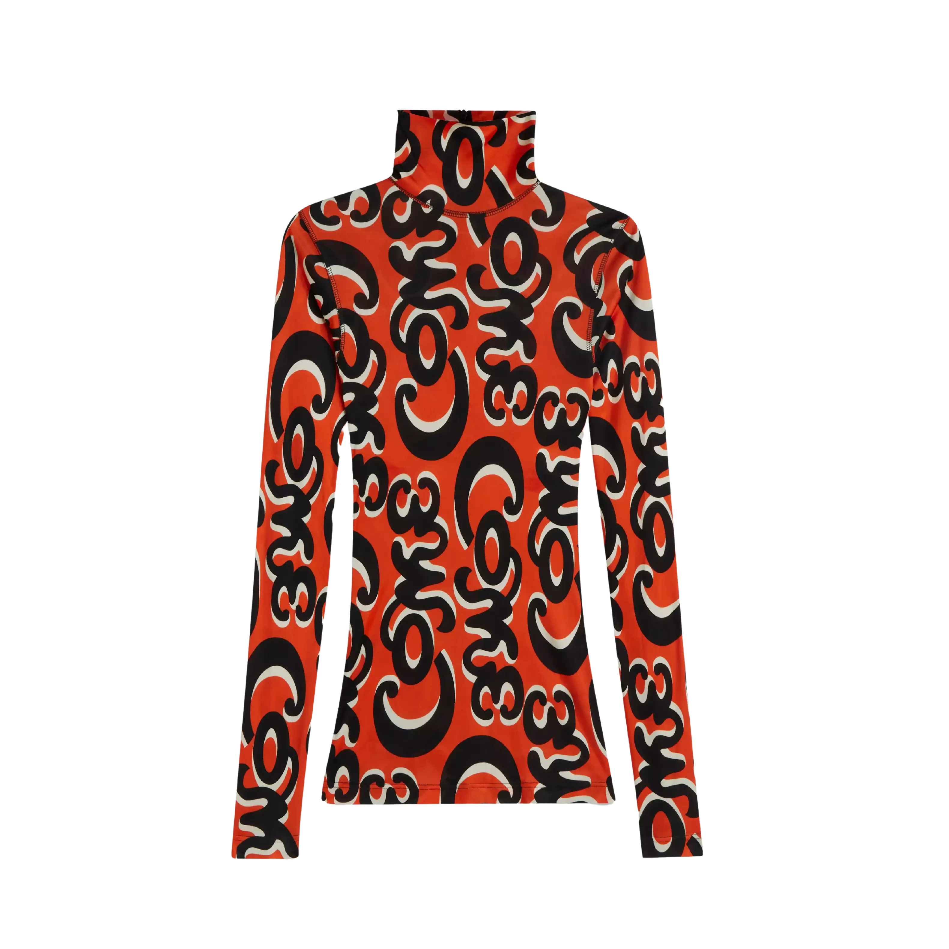 Phoebe Philo  - Doodle Top in red/black jersey