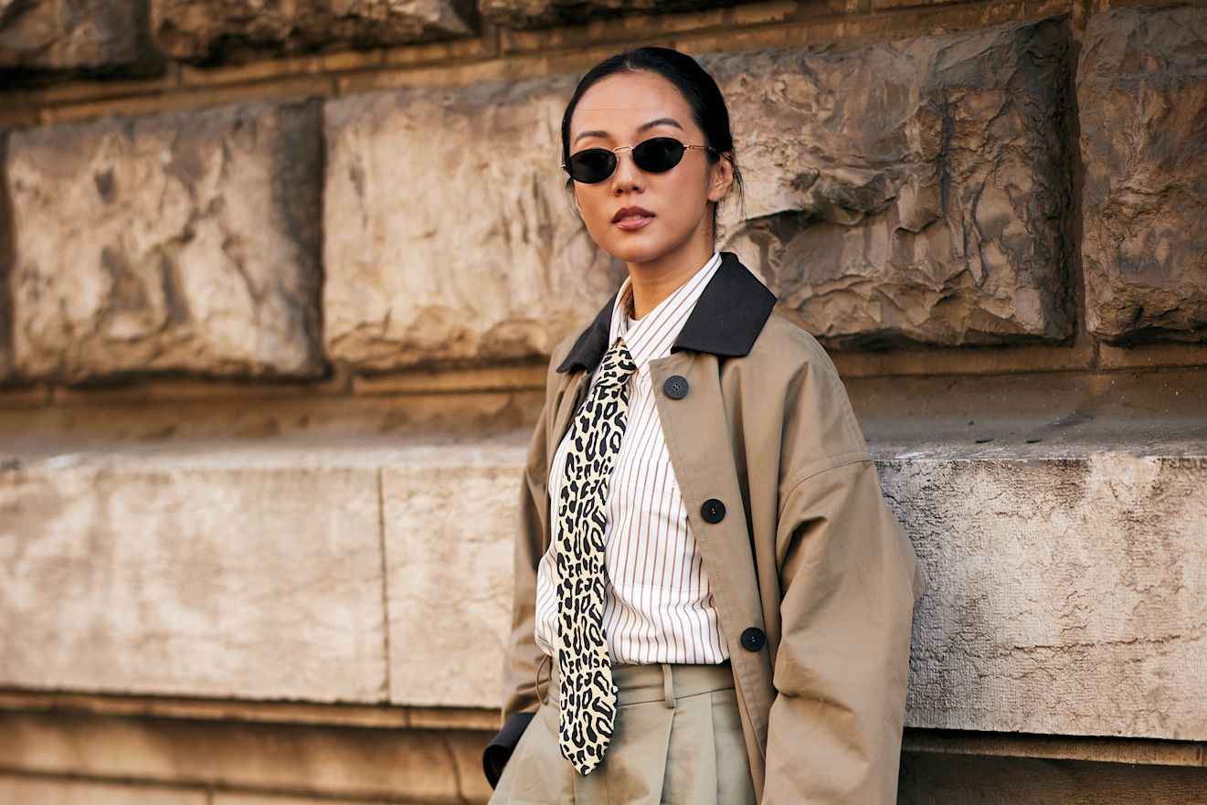 How to Style the Shirt and Tie Trend, According to PFW attendees.