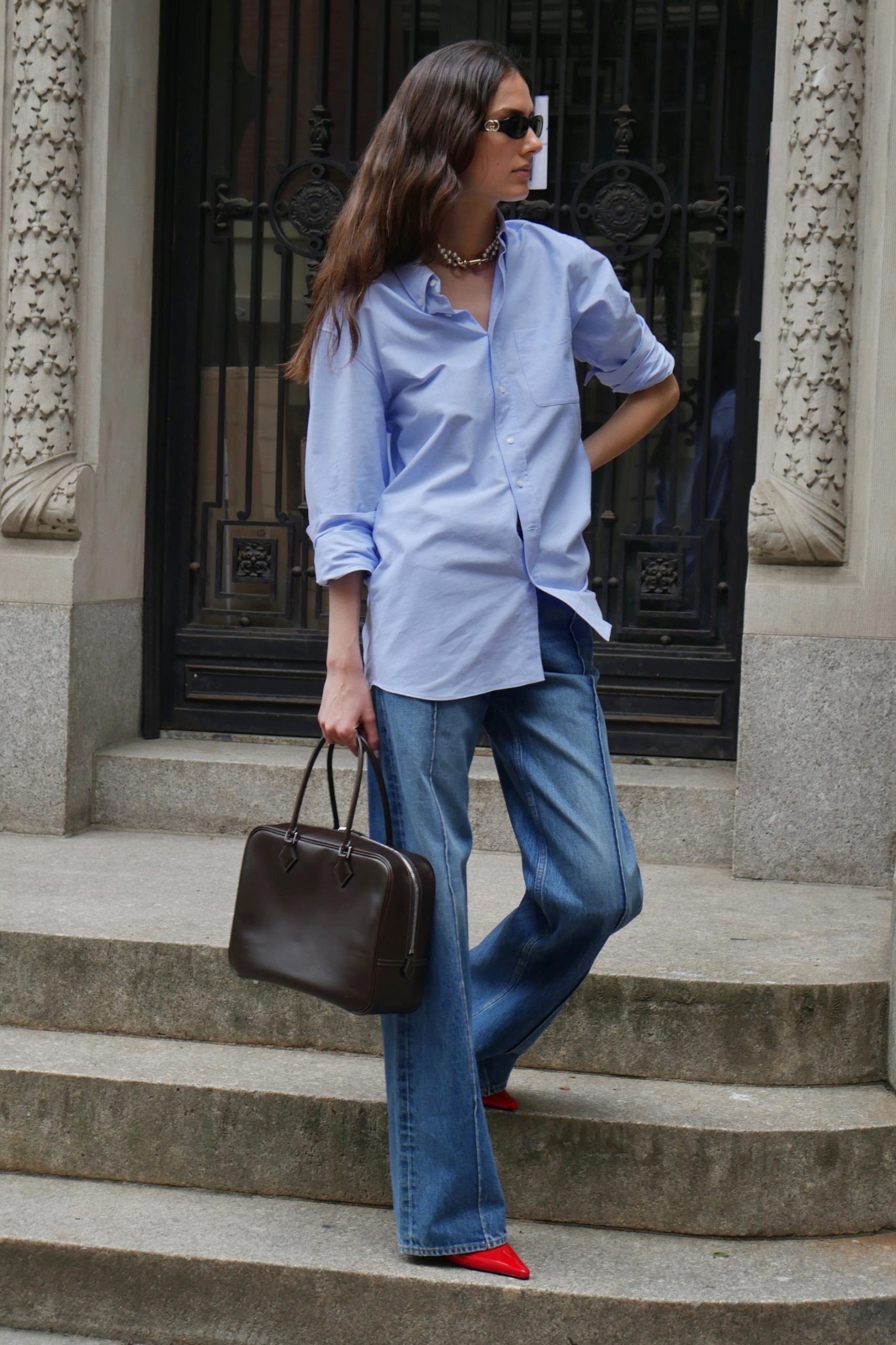 Our Editors Won%27t Stop Talking About %28and Wearing%29 the Boyfriend Blue Color Trend
