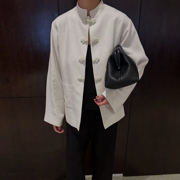 The Mandarin Collar Jacket Trend Is Minimalism’s Next It-Item