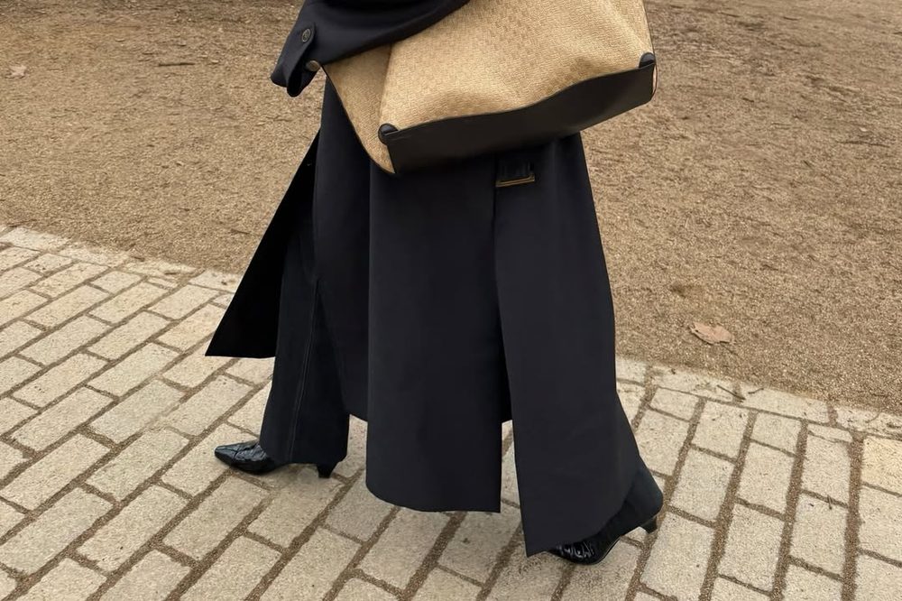 sachin and babi light blue dress All The London Girls Are Wearing Fluffy Jackets Again. Here's How To Style  Yours This Winter