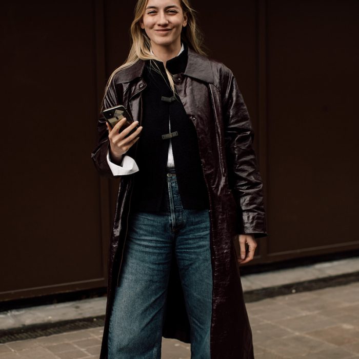 The Leather Trench Is Taking Over London Fashion Week—Here’s How to Style It