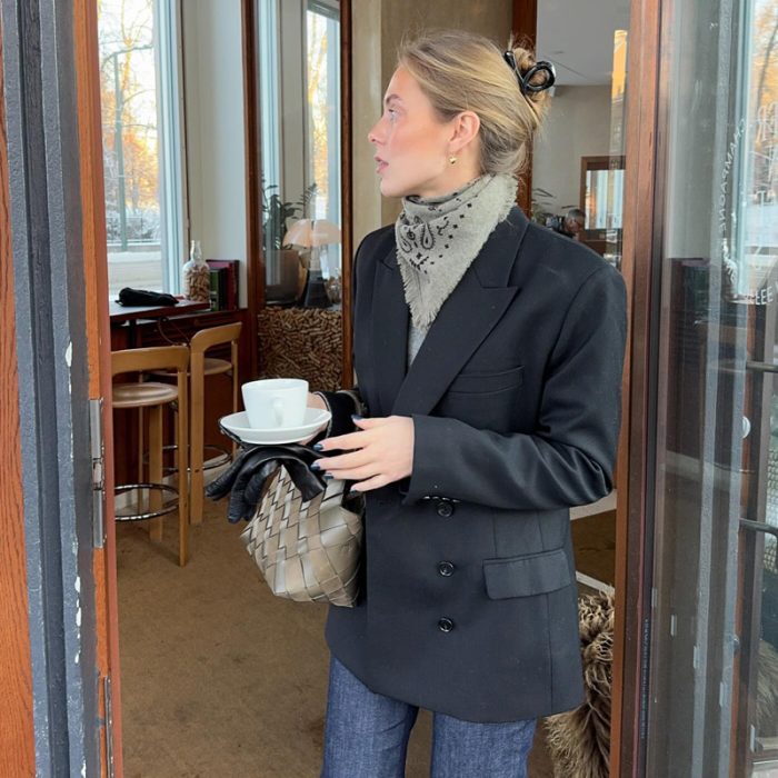 All The Cool Girls Are Wearing This Simple Scarf Trend