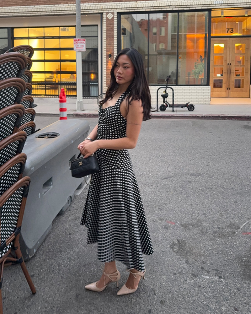 pastel midi dress with sleeves Pastel Parade Button Midi Dress