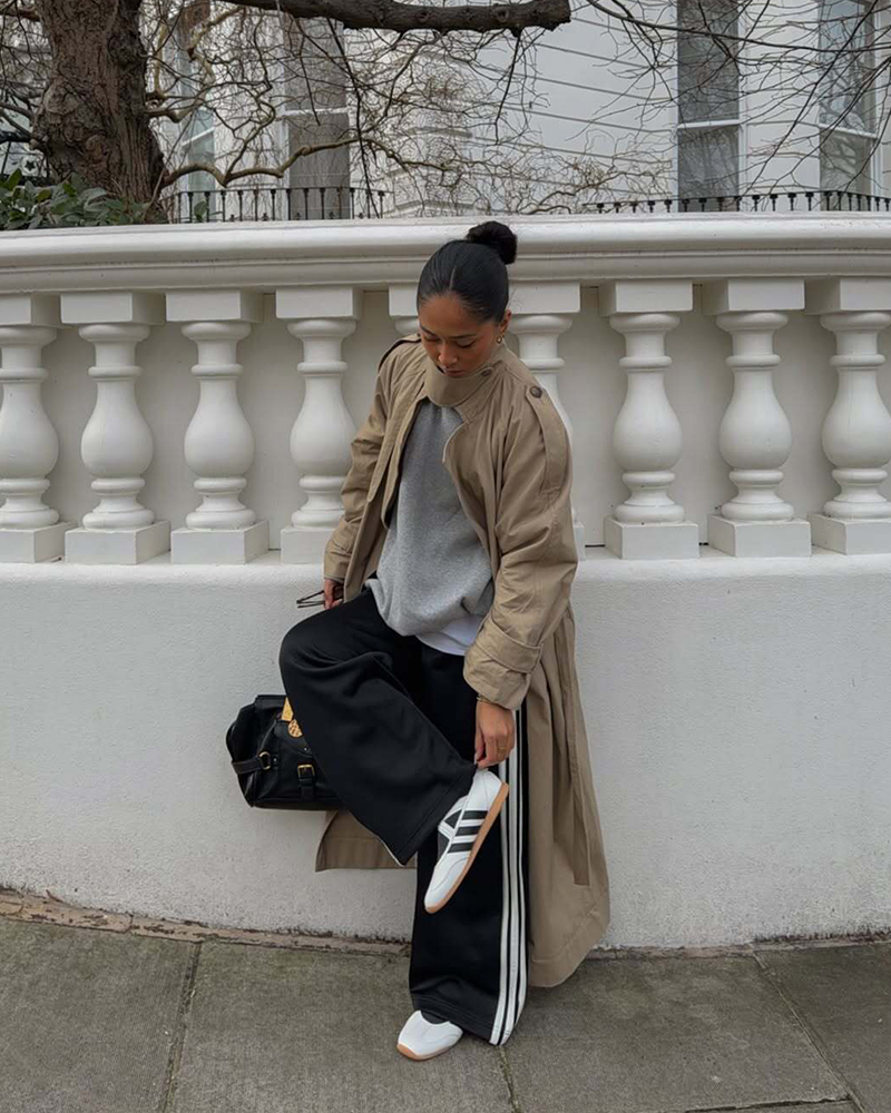 Why the Trench Coat and Sneakers Formula Still Works%E2%80%94and Always Will
