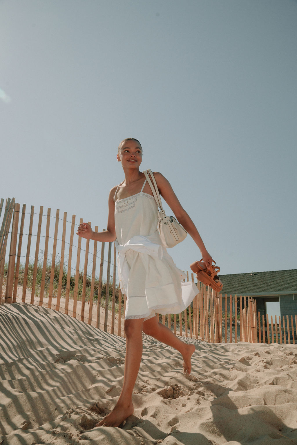 prada beach dress Nicole Waist Tie Dress in Turquoise – Génue main image 1