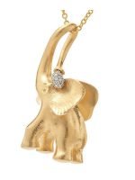 _0017_Red story _0081_4c OLE LYNGGAARD COPENHAGENElephant 18-karat gold diamond necklace$8,450.00