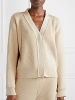 1 Double Up Sweaters_0035_1e LE 17 SEPTEMBRE Convertible ribbed cotton cardigan