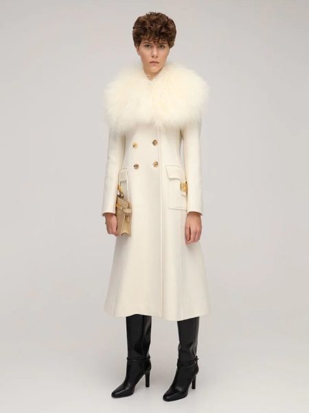wool and fur coat