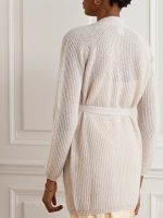 4 Boot in Place of Pants_0032_25c MAX MARALeisure Cognac belted metallic ribbed-knit cardigan
