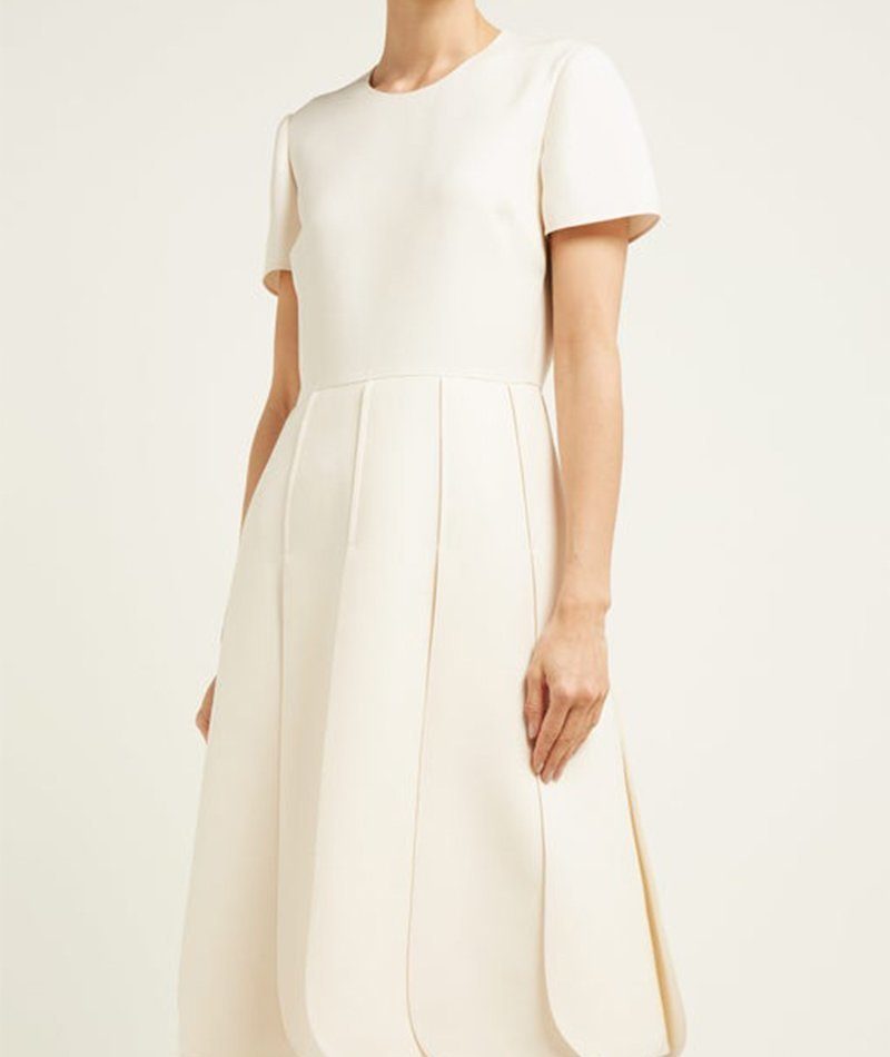 Cream of Crop_0000s_0008_1c VALENTINO Overlap-pleat wool-blend dress