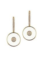 Cream of the Crop_0010_3 Maria Canale18k White Agate & Diamond Disk-Drop Earrings