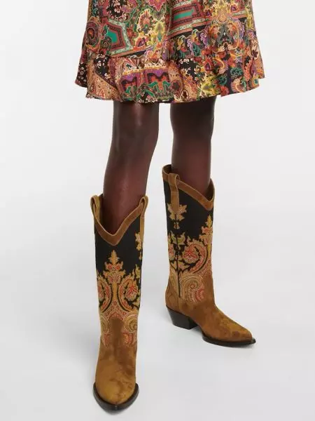 Etro - Suede Cowboy Boots