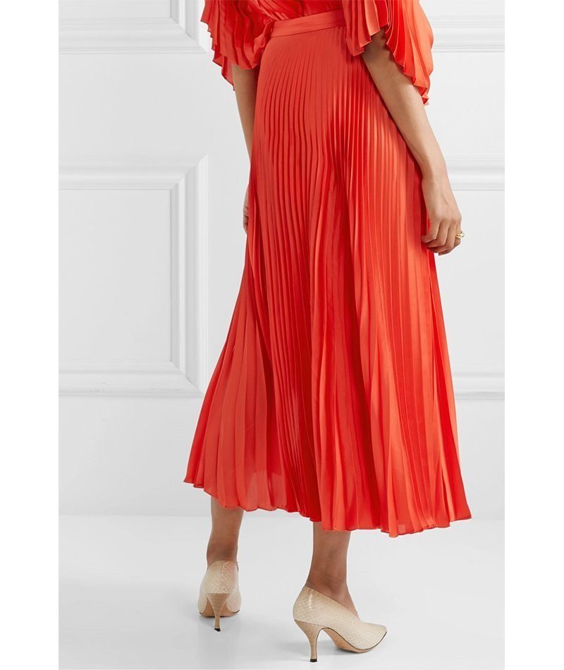Lady in Red_0000s_0011_2c STELLA MCCARTNEY Pleated satin midi skirt