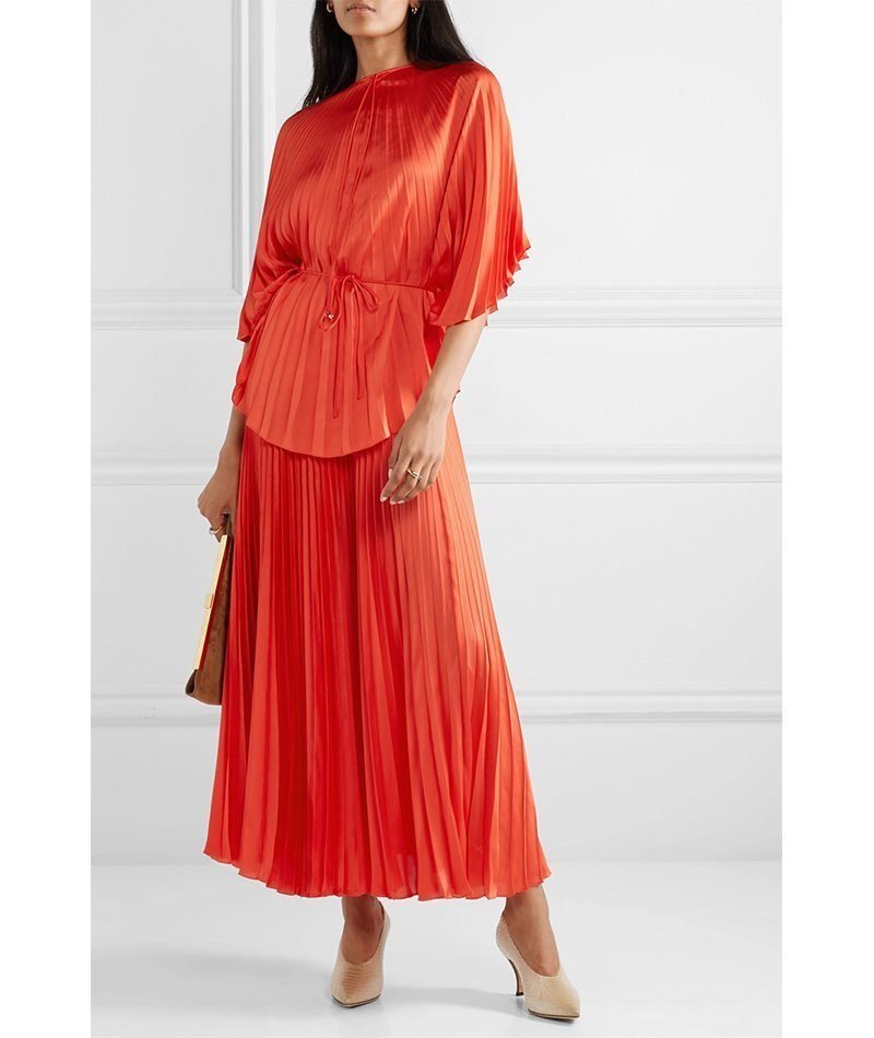 Lady in Red_0000s_0013_2a STELLA MCCARTNEY Pleated satin midi skirt
