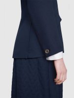 Lorena Rae Street Style Gucci Fluid drill fitted jacket on Model Cuff Close Up