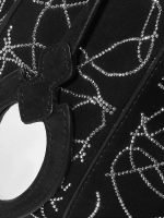 Nouveau Noir_0021_5c ALAÏARose Marie mini crystal-embellished suede and leather bucket bag