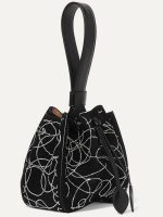 Nouveau Noir_0022_5b ALAÏARose Marie mini crystal-embellished suede and leather bucket bag