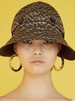 Spring 2020_Accessories__0001s_0026_6a FENDI Brown cotton hat on model