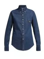 TCO NON DEDICATED_0015_7 PRADA Logo-plaque cotton-chambray shirt