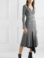 Thanksgiving Outfits_0002_1b PROENZA SCHOULERMetallic ribbed-knit midi dress1 PROENZA SCHOULERMetallic ribbed-knit midi