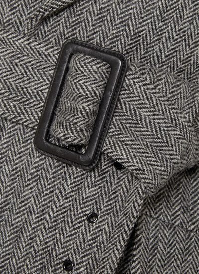 Top 10 Coats_0048_10e SAINT LAURENTBelted herringbone wool coat$4,390.00